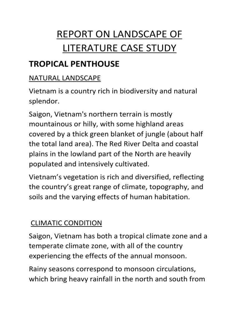 Report On Landscape of Literature Case Study | Download Free PDF ...