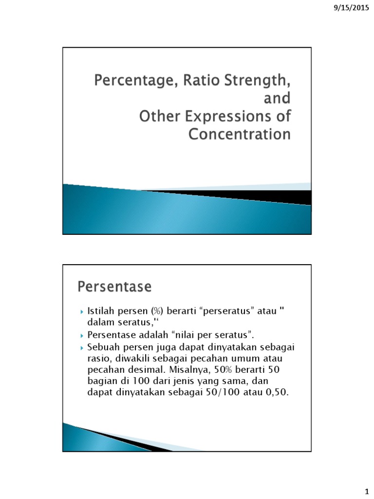 Percentage, Ratio Strength, and | PDF