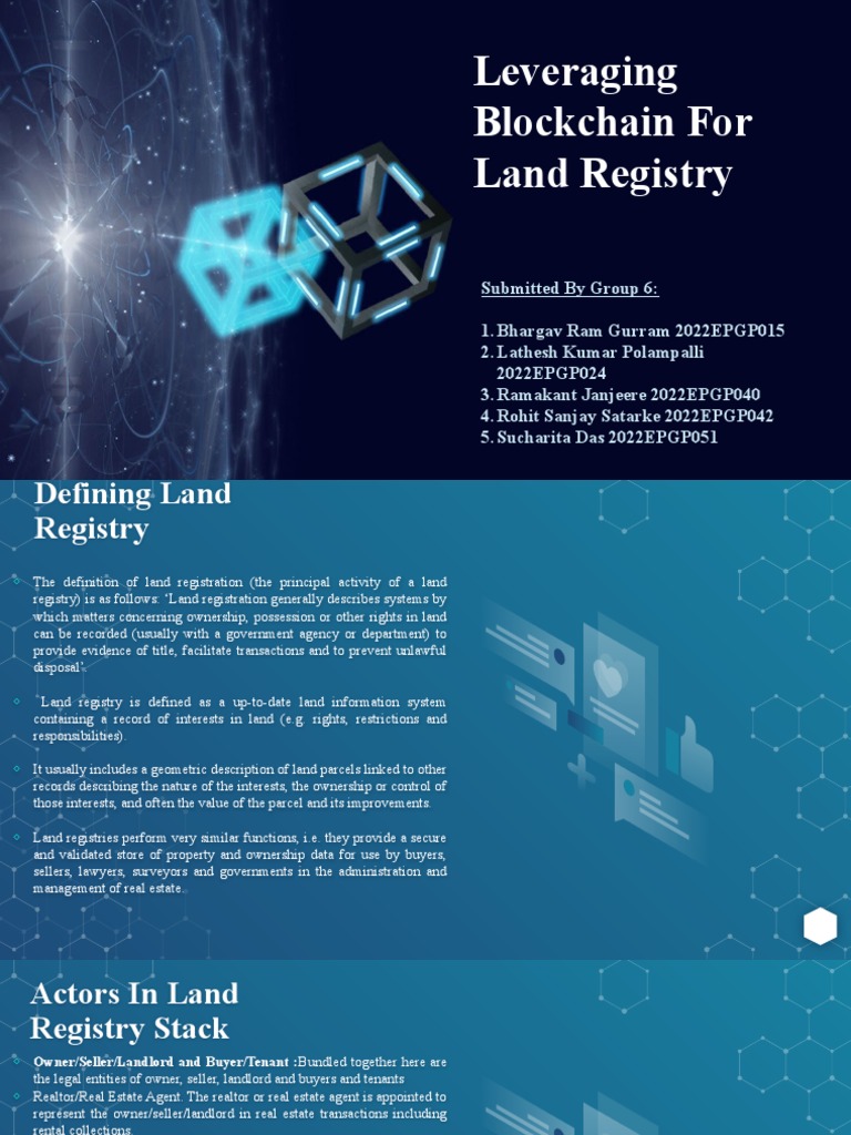 Group 6 - IBB - Leveraging Blockchain in Land Registry - Real Estate ...