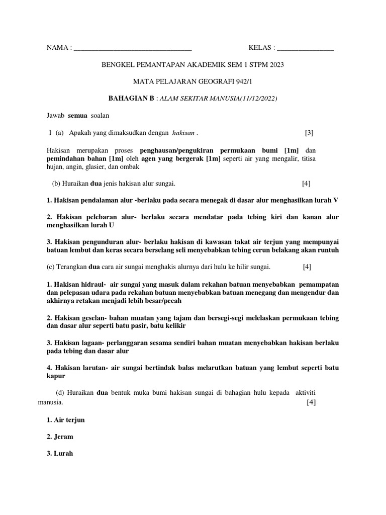 Geografi STPM Sem1 | PDF