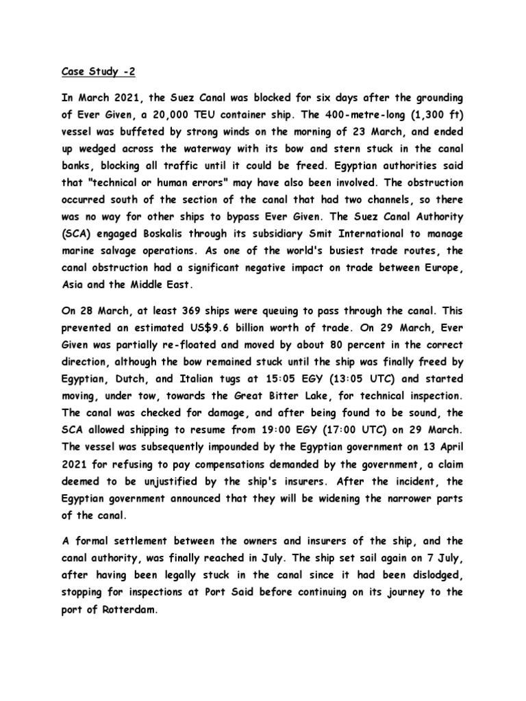 Case Study 2 Solution | PDF | Transport | Trade