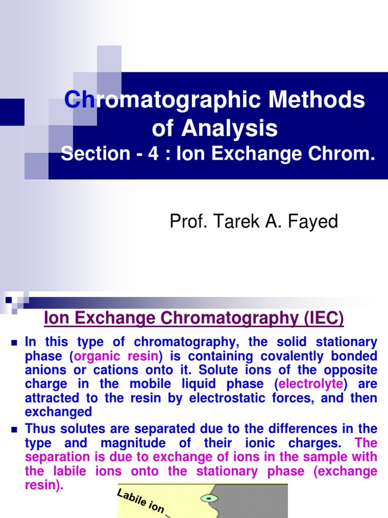 Chrom-Lect 4-Ion Exch | PDF | Ion Exchange | Ion