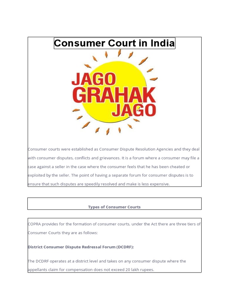 Understanding Consumer Courts in India | PDF | Complaint | Jurisdiction