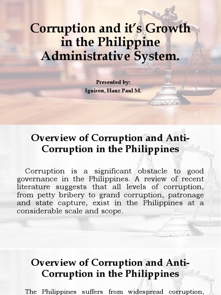 Corruption and It's Growth in The Philippine Administrative System ...