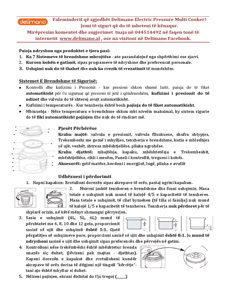 Multi Cooker Manual | PDF
