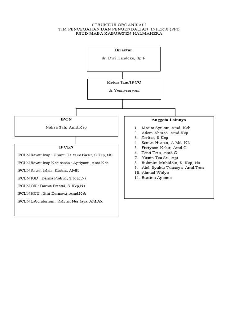 Struktur Organisasi Tim Ppi | PDF