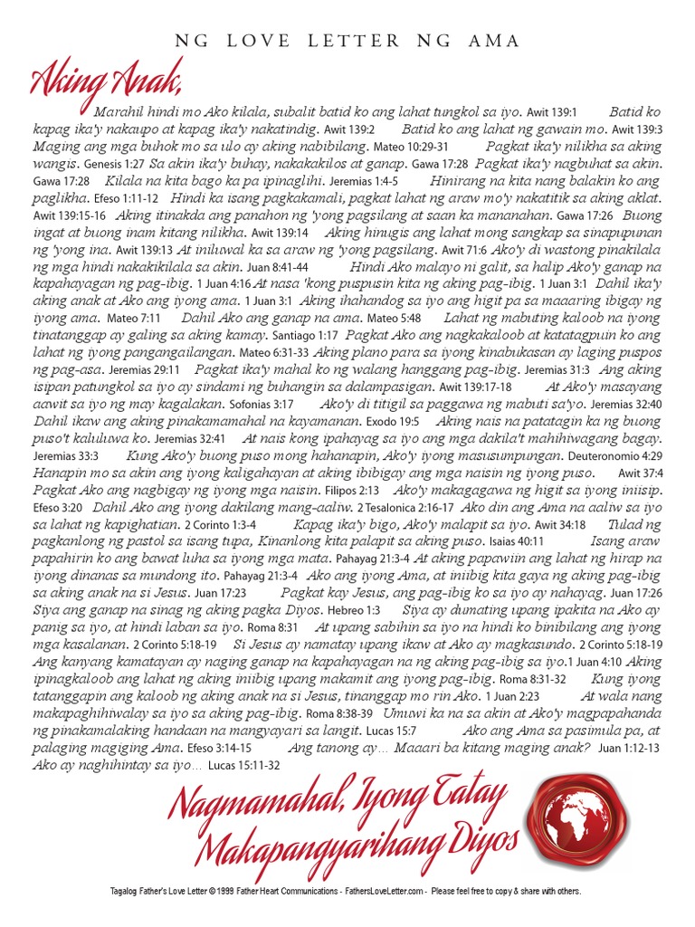 Tagalog Fathers Love Letter A4 2022 | PDF