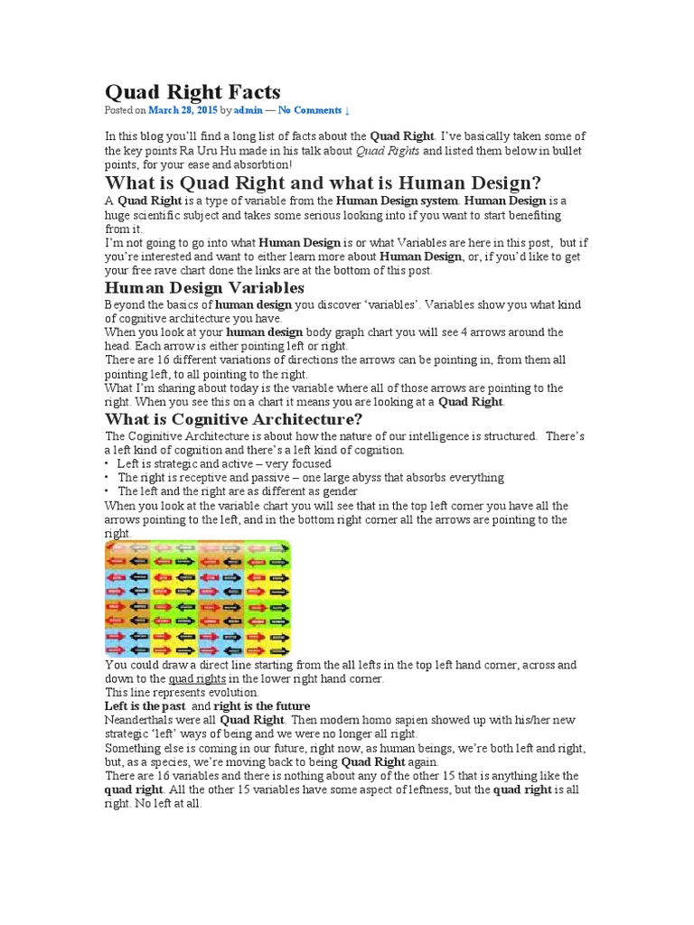 Quad Right Facts | PDF