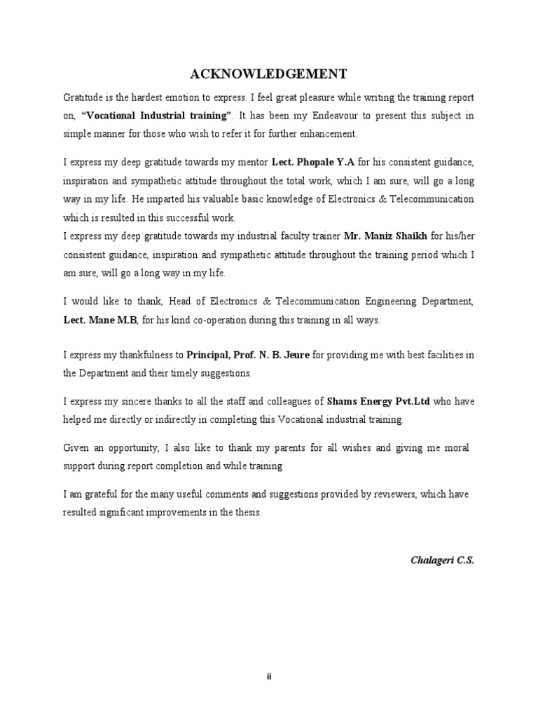 ACKNOWLEDGEMENT | PDF