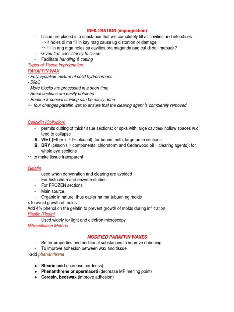 Infiltration Embedding Sectioning | PDF | Wax | Epoxy