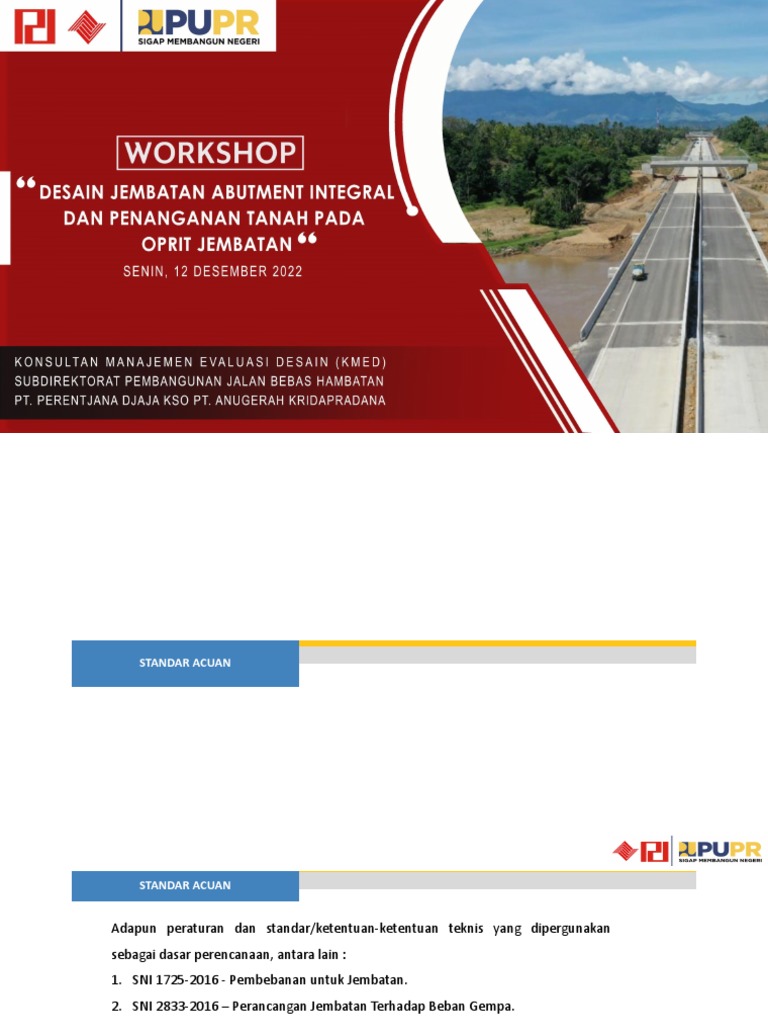 Day-1 Session-1 Desain Jembatan Abutment Integral | PDF