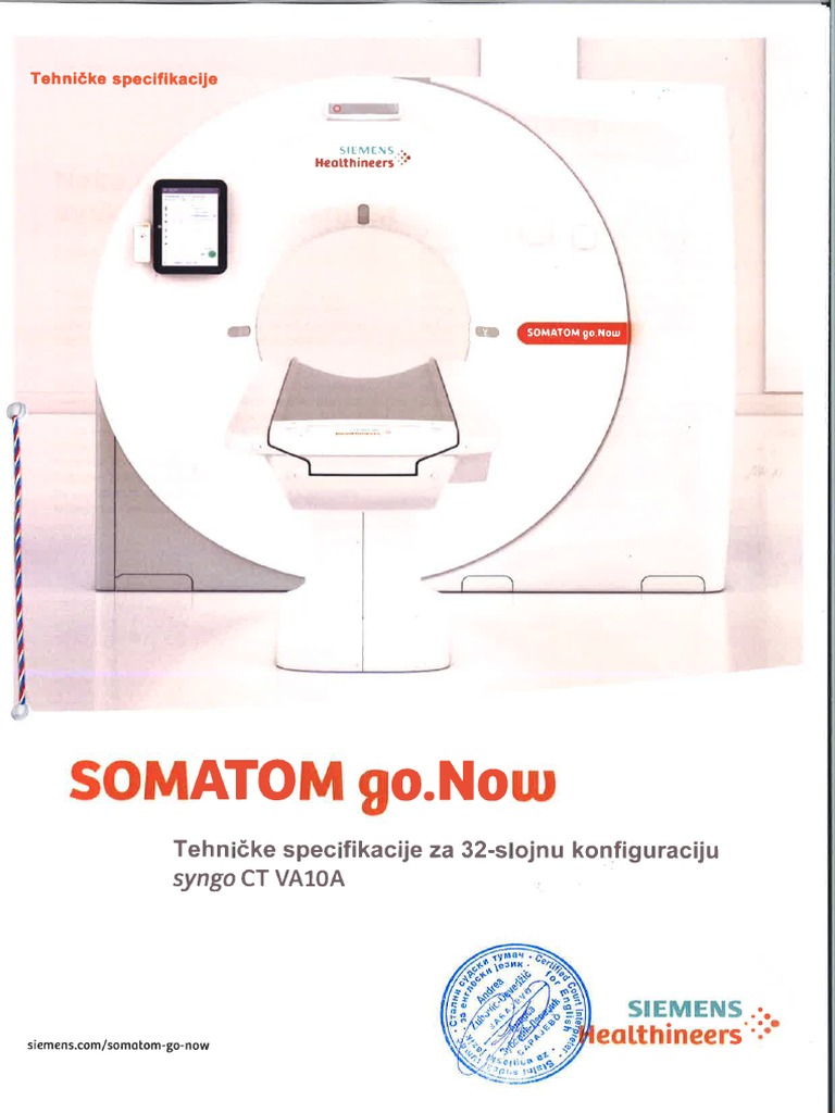 DataSheet SOMATOM Go - Now - Ovjeren I Opečačen (BiH) | PDF