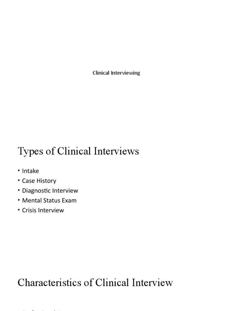 Clin Interview | PDF | Medical Diagnosis | Dsm 5
