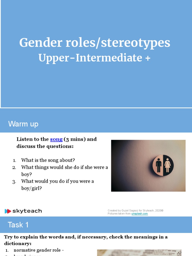 Ted Talks How To Avoid Gender Stereotypes | PDF | Gender Role | Gender