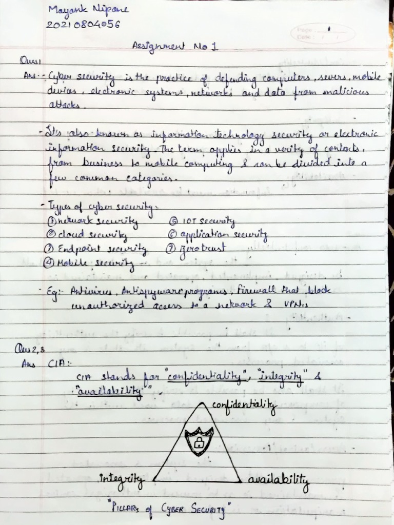 AICS - Assignment No-1 | PDF