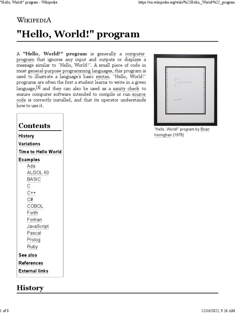 Hello | PDF | Programming | Computer Program