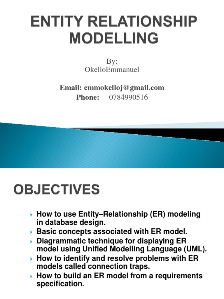 Lecture 2 Entity Relationship Modelling Pdf Conceptual Model Databases 
