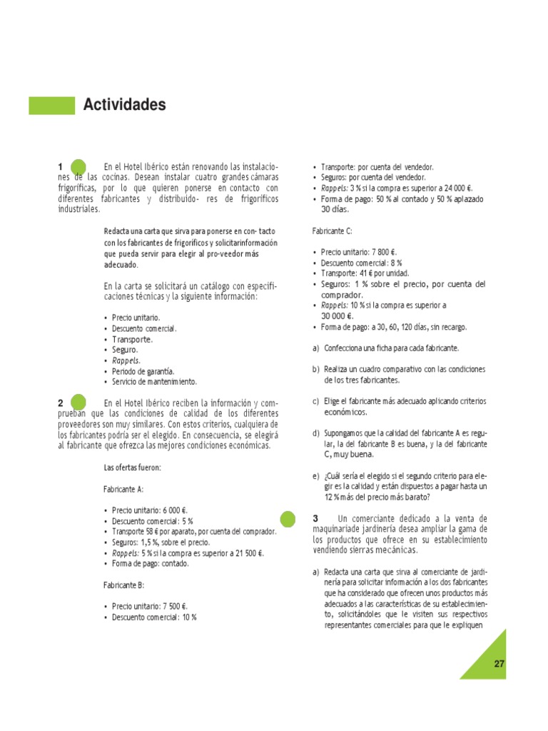 Actividades FINAL | PDF | Precios | Al por menor