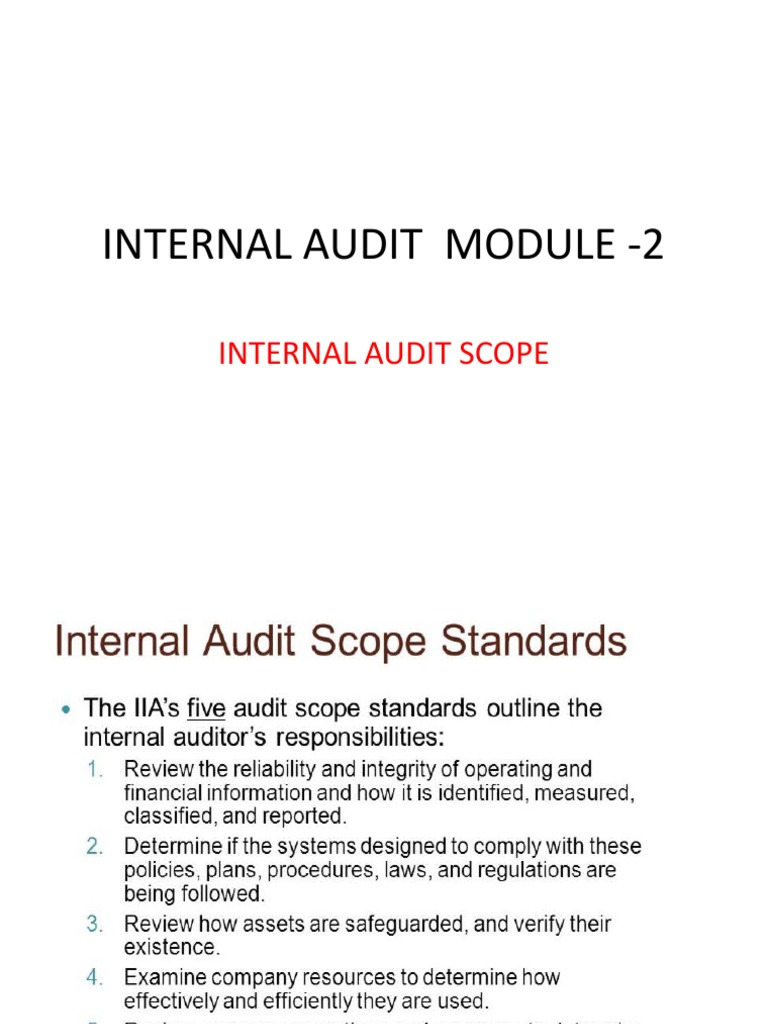 Lms - Gold Audit Scope - Module 2 | PDF | Audit | Internal Audit