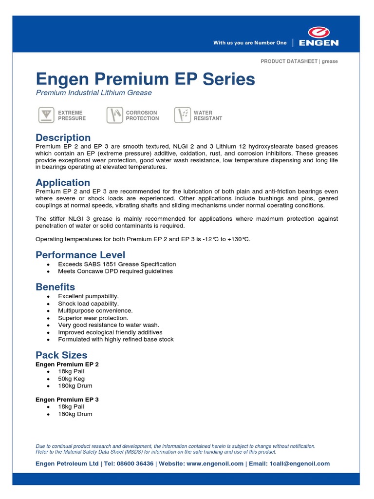Engen Premium EP Series | PDF | Mechanical Engineering | Materials