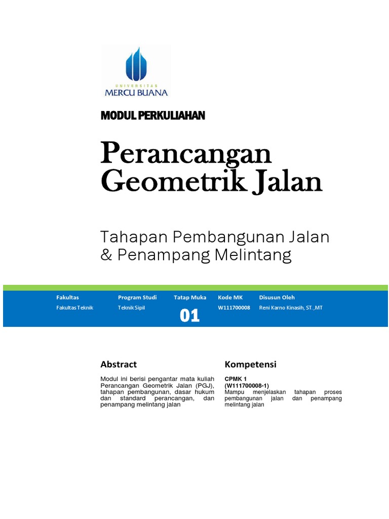 PGJ-Modul 1-Tahapan Penampang Melintang | PDF | Teknologi & Rekayasa