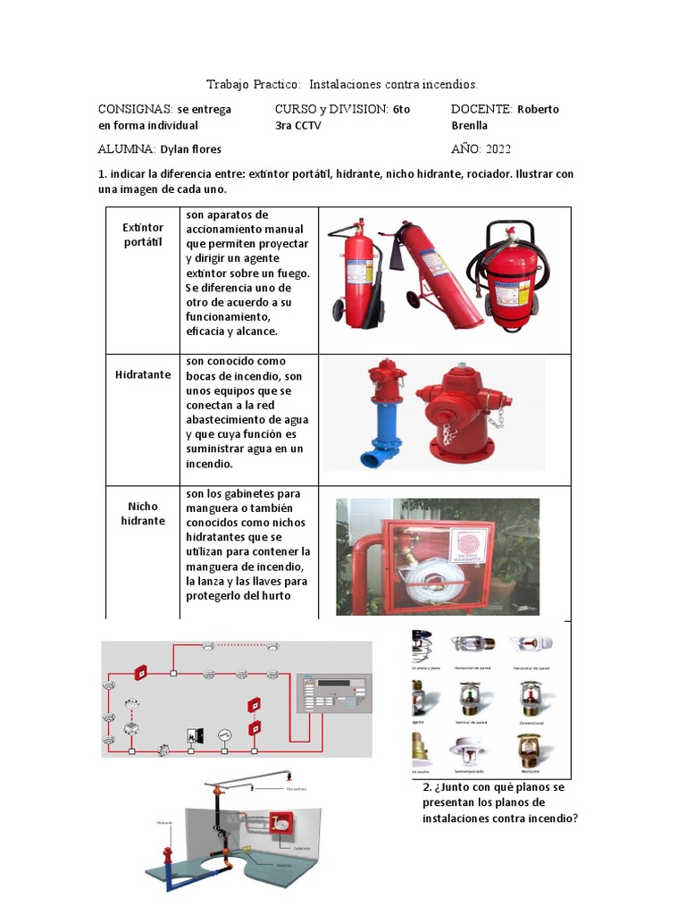 Trabajo Practico Instala. Con Incendio | PDF