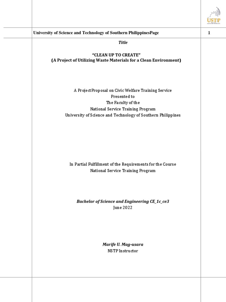 Clean Up to Create: Waste Management Project | PDF | Waste | Recycling