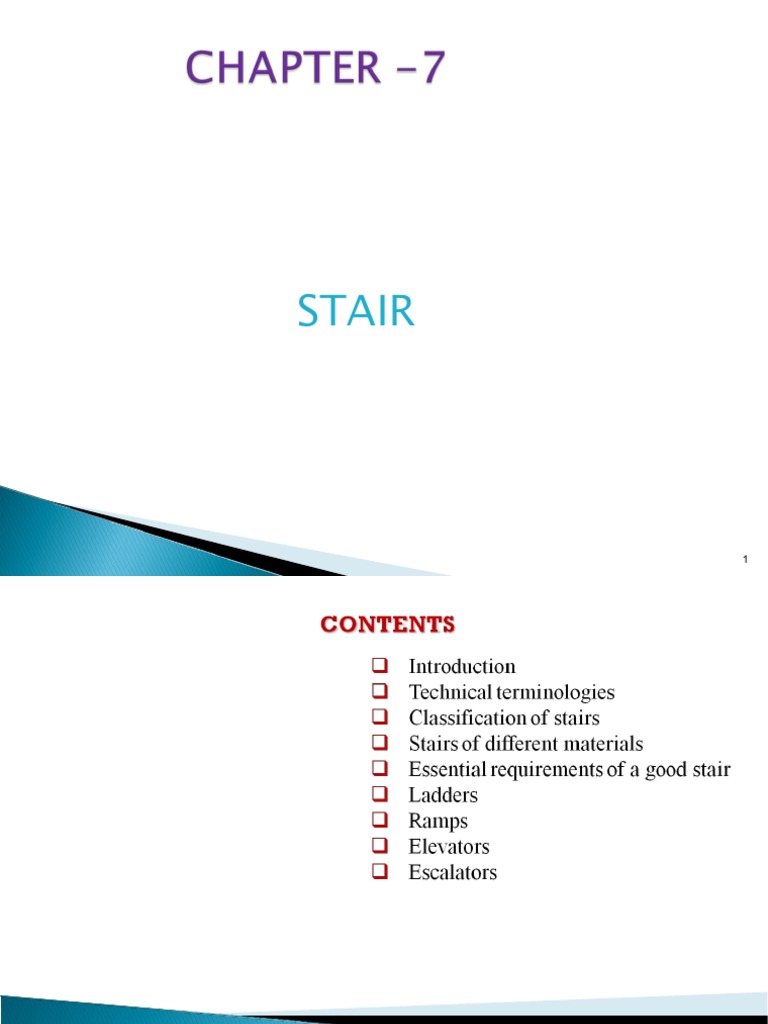 Chapter - 7 Stair | PDF