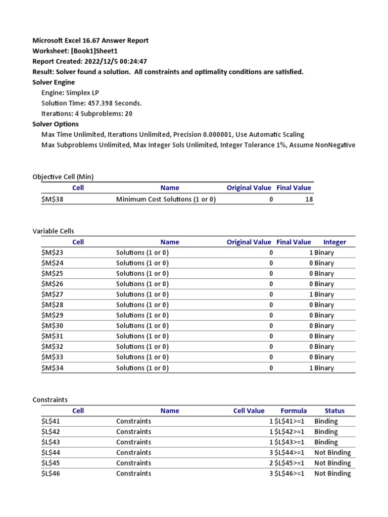 Operational Research BIP Modeling Example | PDF | Computer Science | Computational Science