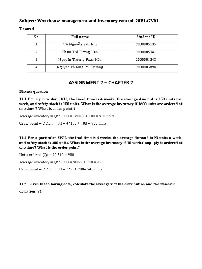 Chapter7 Team4 | PDF | Standard Deviation | Screw