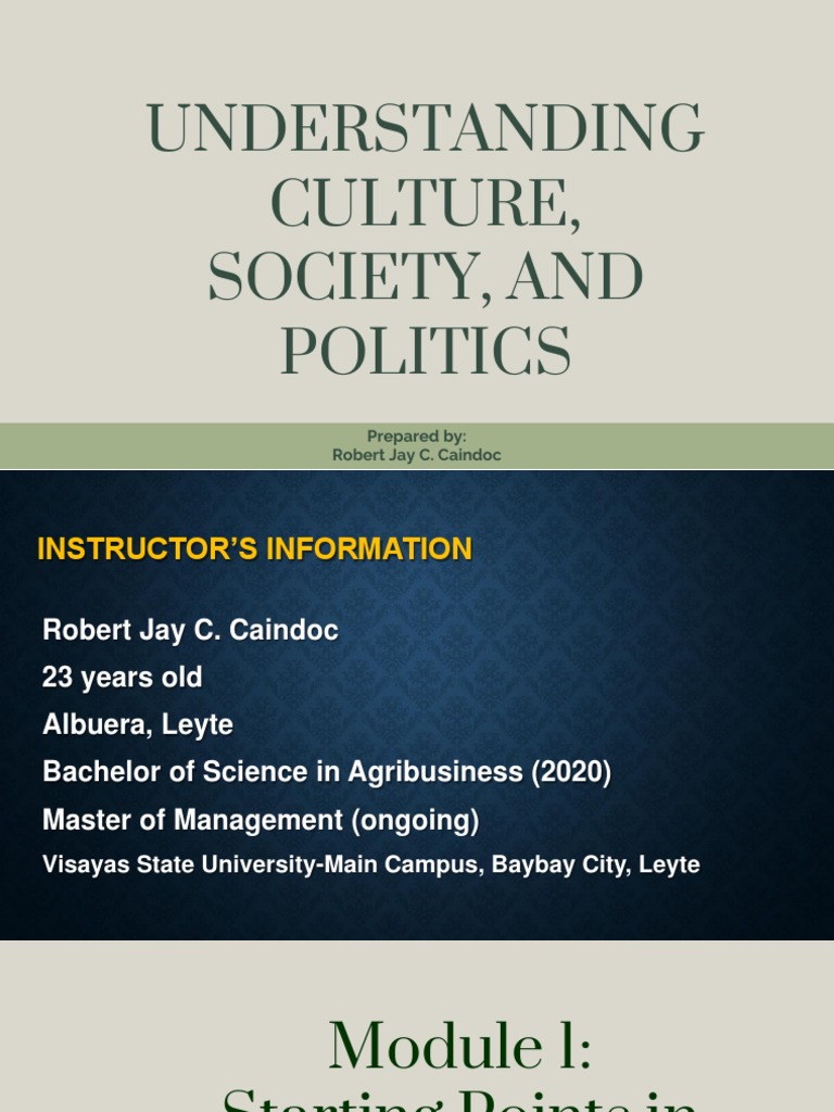 UCSP Module 1 | PDF | Sociology | Anthropology