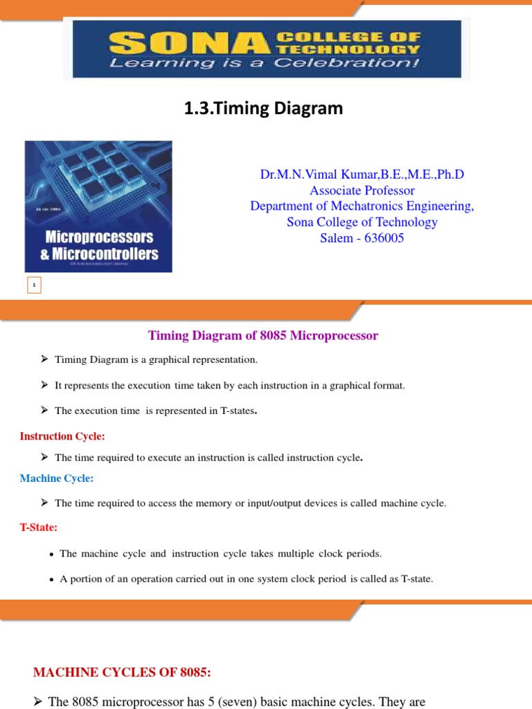 MPMC - Unit 1.4. Timing Diagram | PDF | Central Processing Unit | Computing