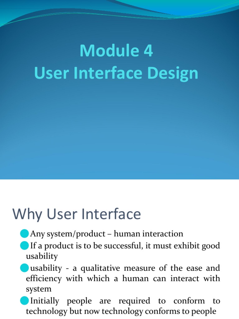 Module 4 L13 UI Design | PDF | Graphical User Interfaces | User Interface