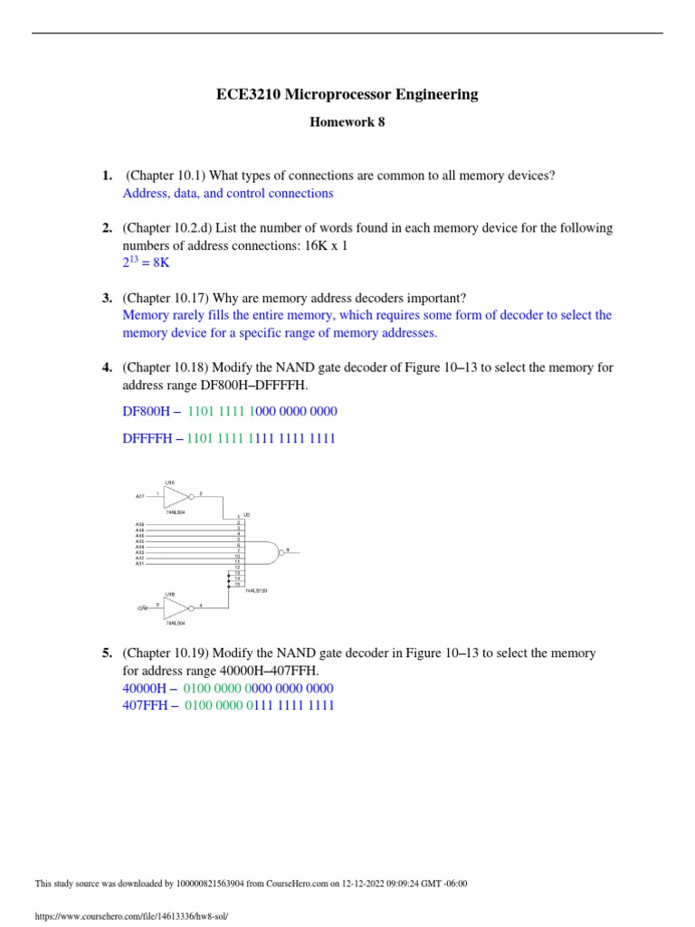 Microprocessor Memory Decoding | PDF | Computer Hardware | Computer Science