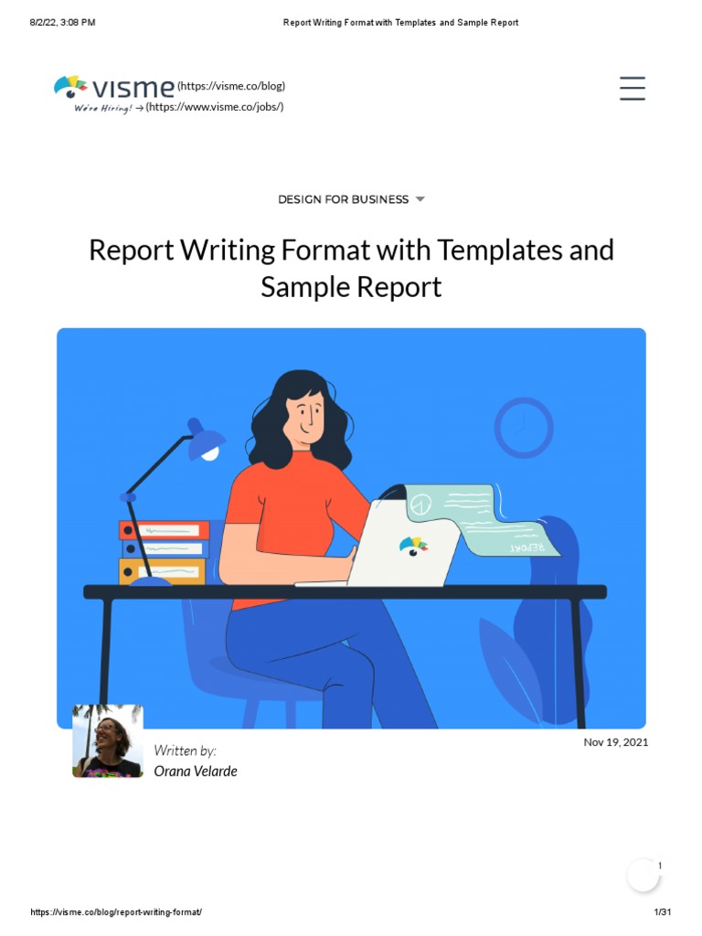 Report Writing Format With Templates and Sample Report | Download Free ...