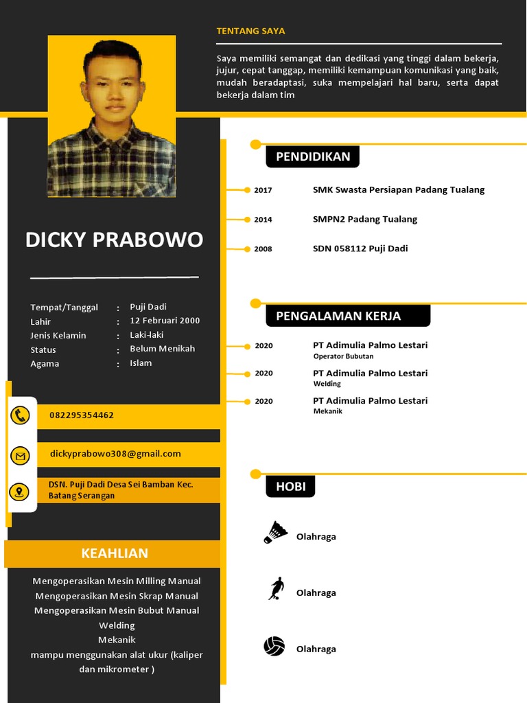 Dicky Prabowo cv01 | PDF
