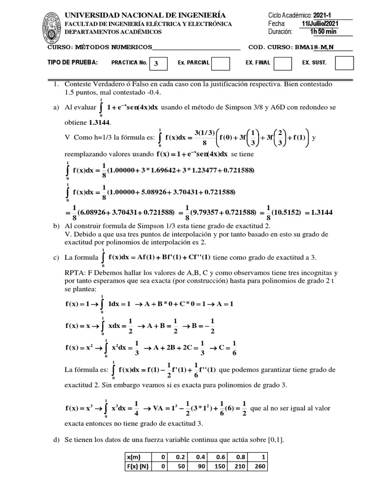MN pc3 01 Sem21 1 - Solucionario | PDF | Algoritmos | Zona