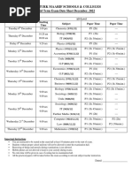 DATE SHEET of Mid Term 2025-2026 | PDF