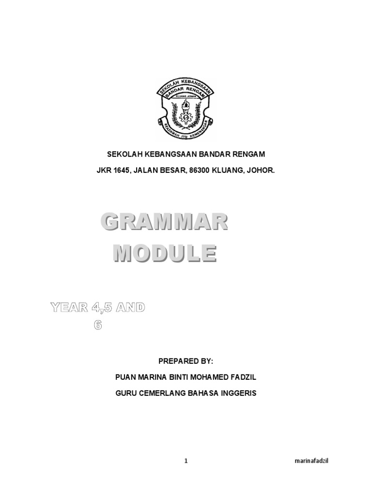 Grammar Module Level 2 | PDF | Syntax | Linguistic Morphology