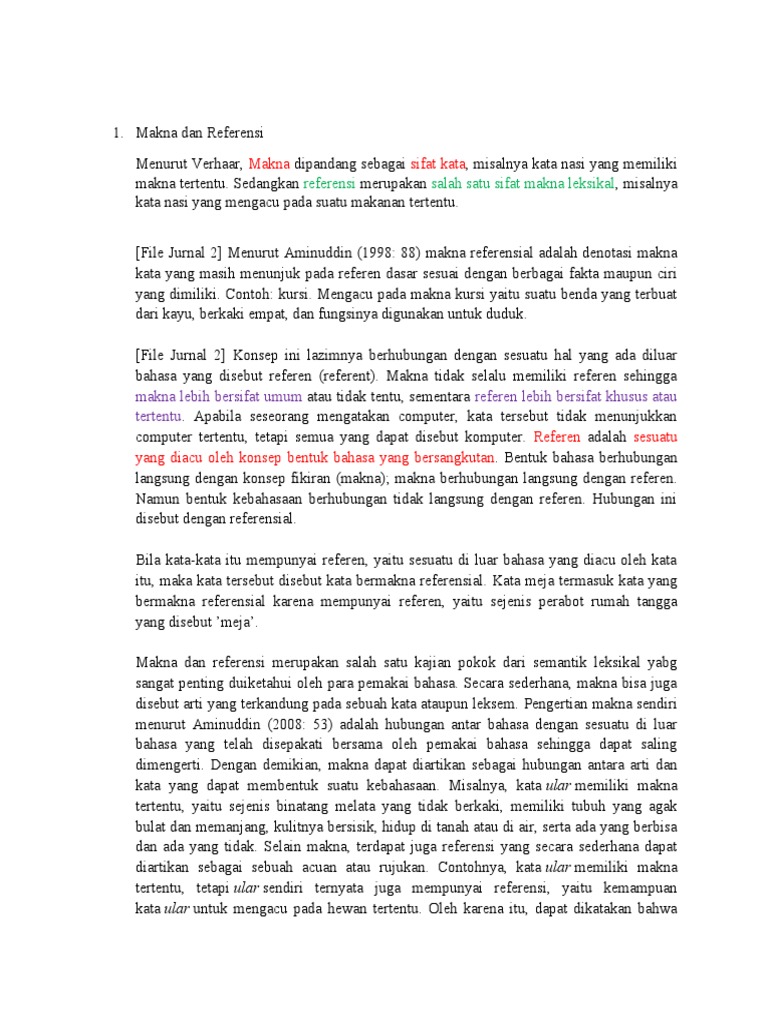 Coretan Semantik | PDF | Filsafat | Seni & Disiplin Bahasa