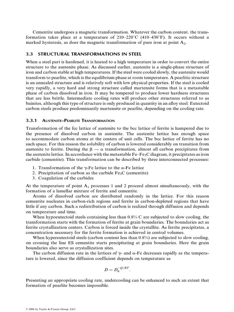 Austenite Perlite Transformation | PDF | Steel | Metallurgy