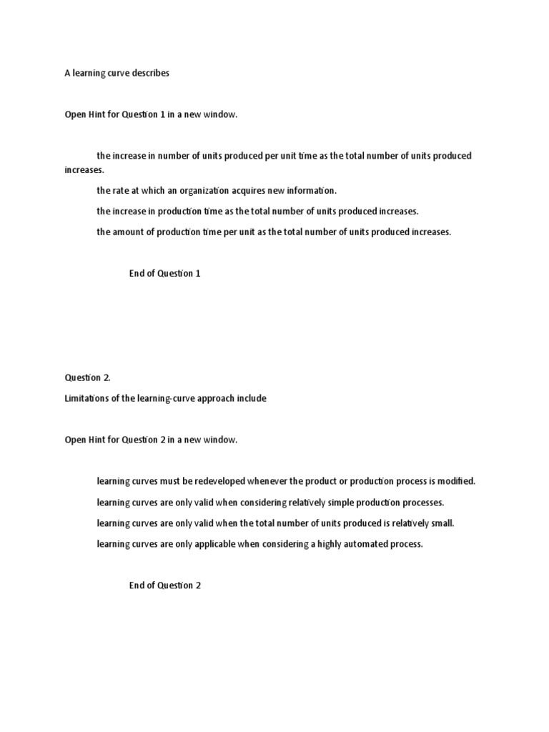 A Learning Curve Describe1 | PDF | Logarithm | Economies