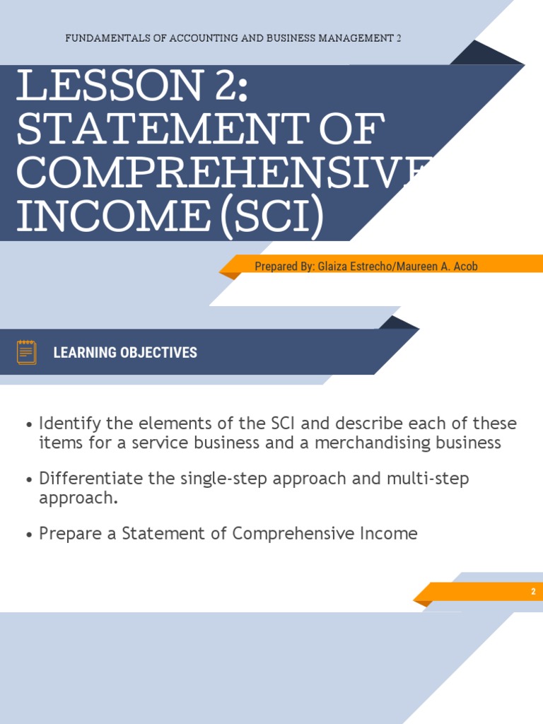 Stement of Comprehensive Income | PDF | Revenue | Net Income
