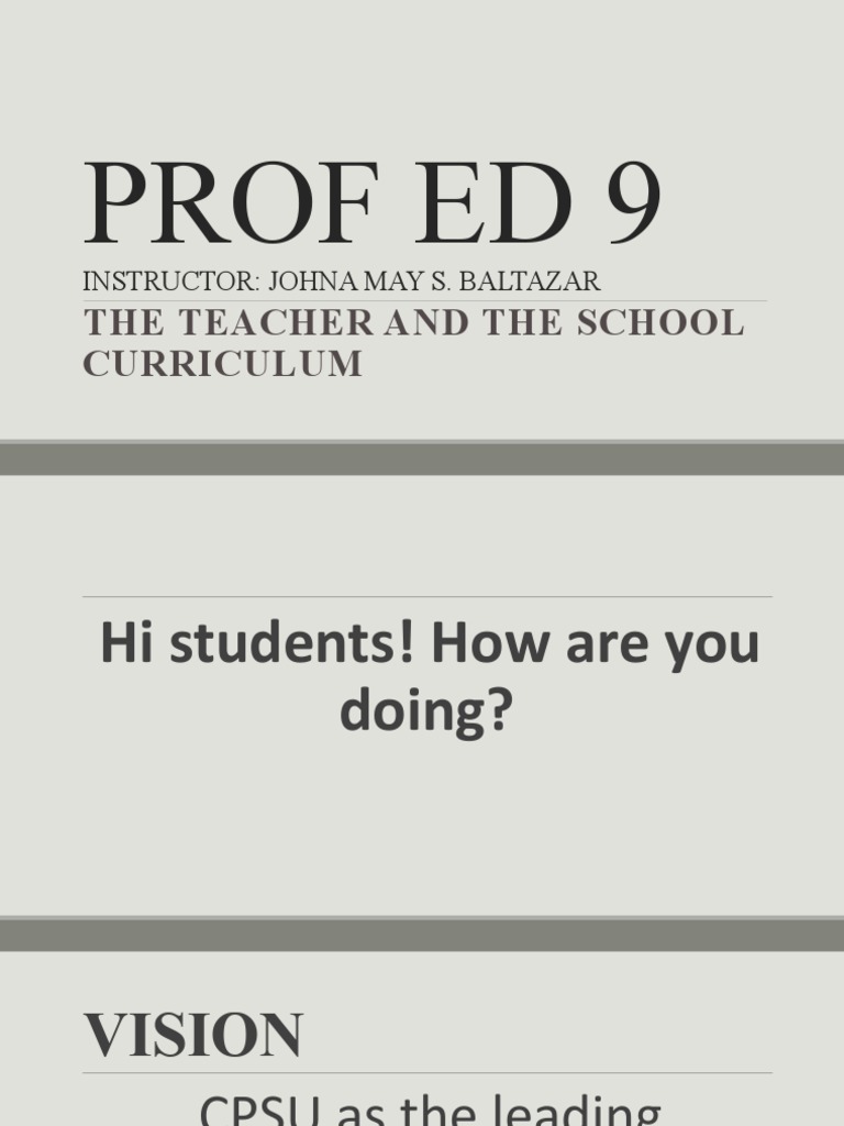 Curriculum Design in Prof Ed 9 | PDF | Curriculum | Teachers