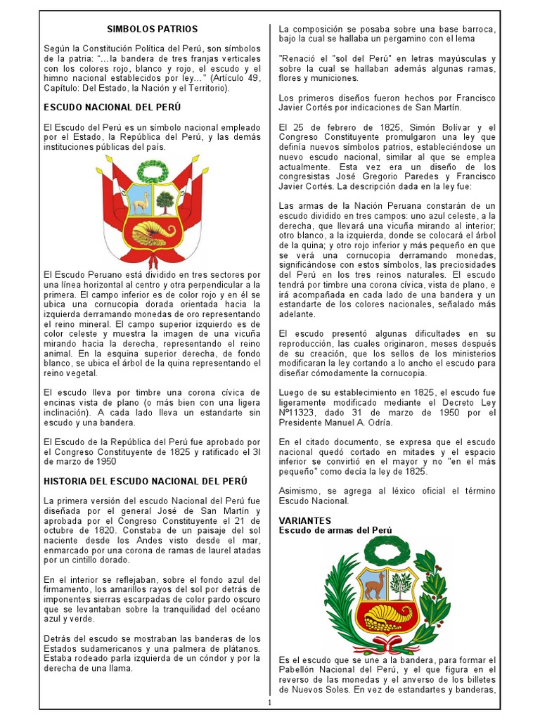 Escudo Nacional | PDF | Los símbolos