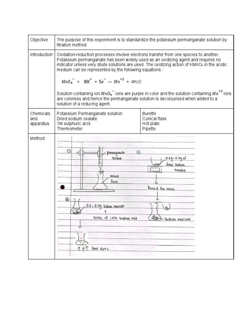 Lab Report Chem 7 | Download Free PDF | Redox | Titration