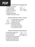 Dictado Letra P | PDF