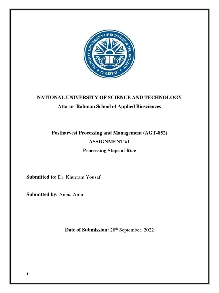 Processing Steps of Rice | PDF | Rice | Transport