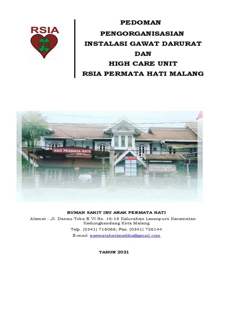Pedoman Pengorganisasian Igd & Hcu | PDF