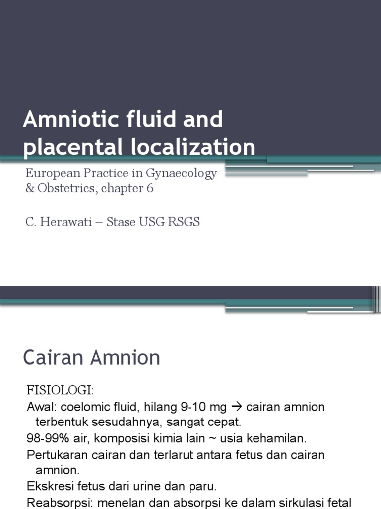 Amniotic Fluid and Placenta | PDF